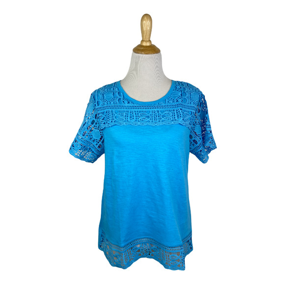 Cw Classics | Tops | Cw Classics Short Sleeve Lace Top Medium | Poshmark